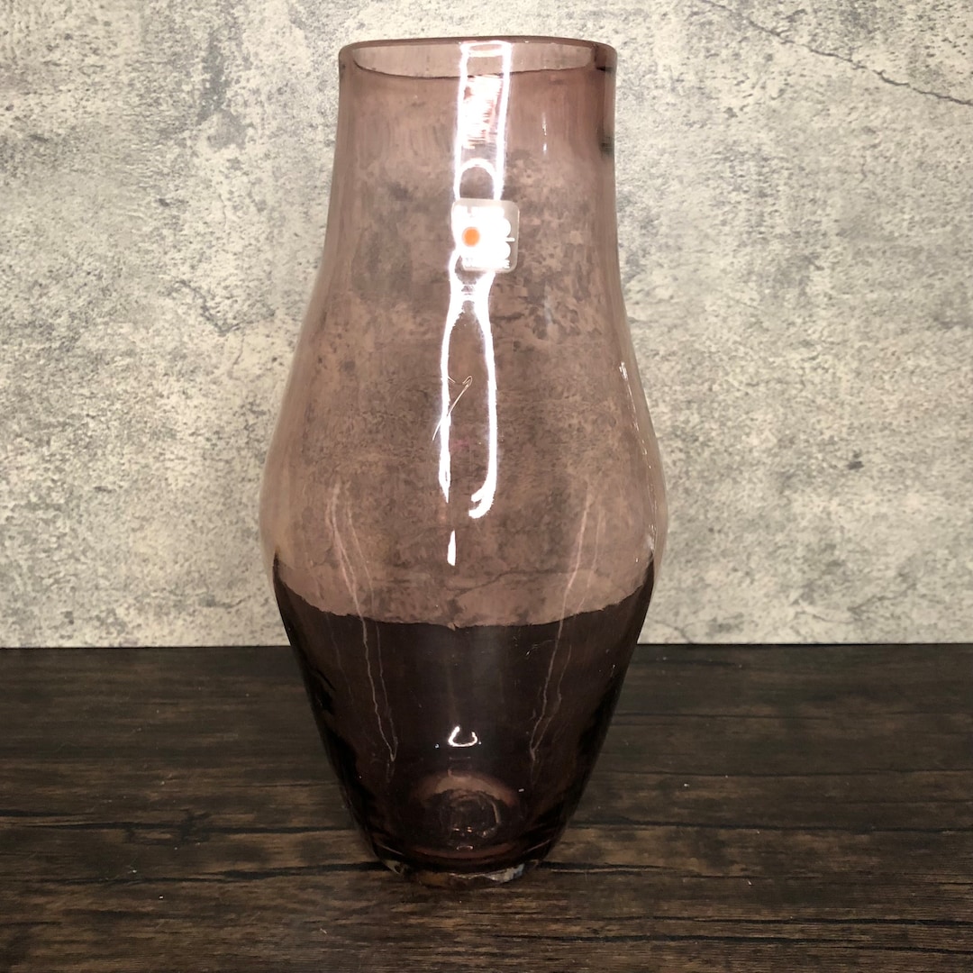 Vintage Blenko Orchid Purple Pink Hourglass Flower Floral Bouquet ...