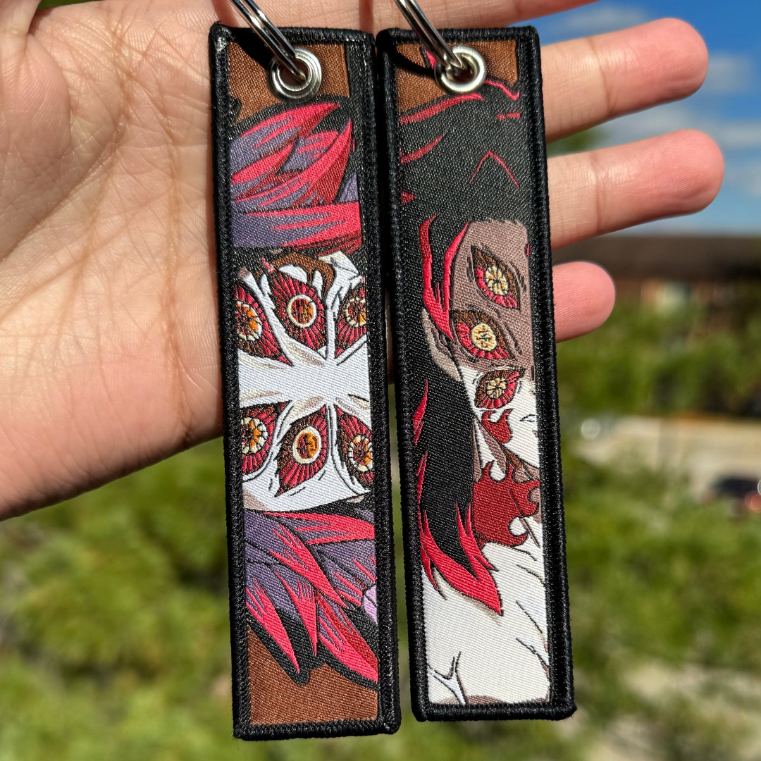 Anime Embroidered Keychain - Etsy