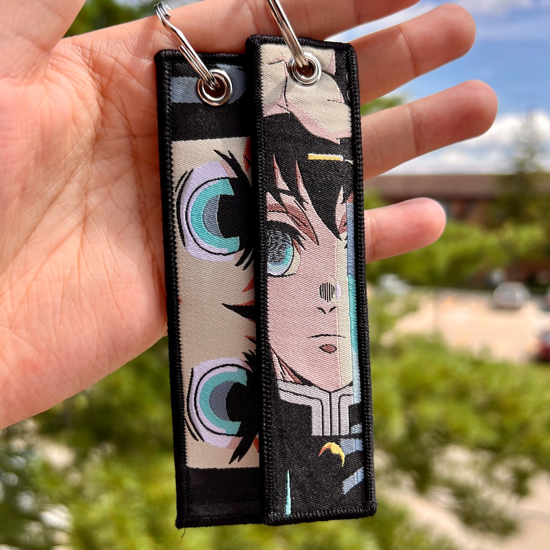 Anime Embroidered Keychain - Etsy