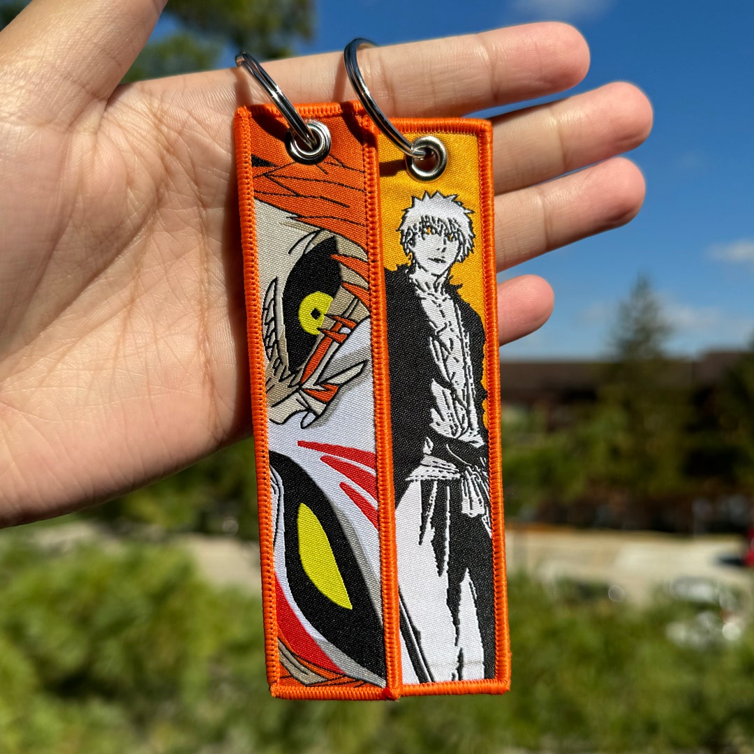 Anime Embroidered Jet Tag Keychain - Etsy