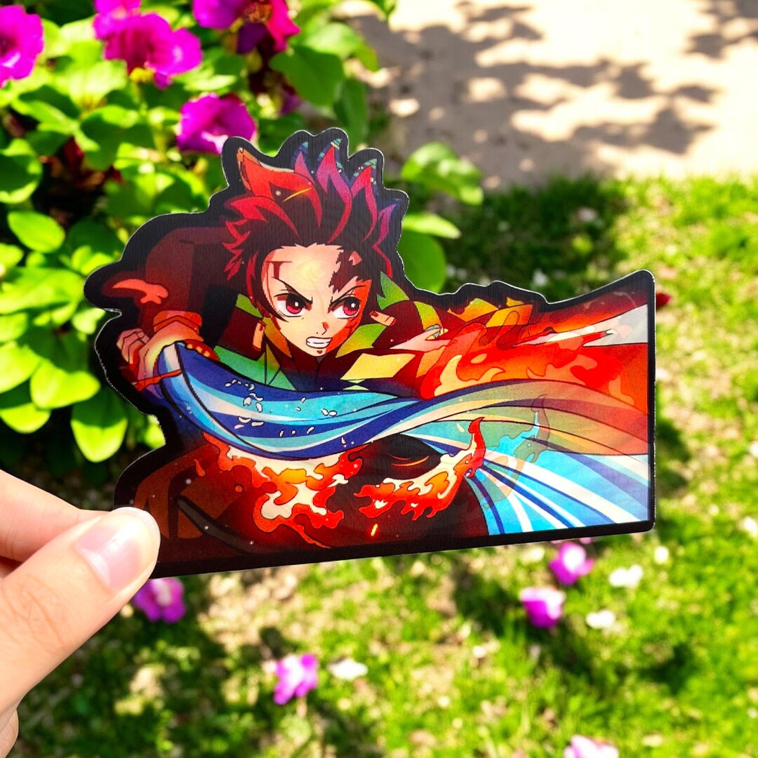 Demon Slayer Motion Sticker Weatherproof/uv Resistant Anime Decal - Etsy