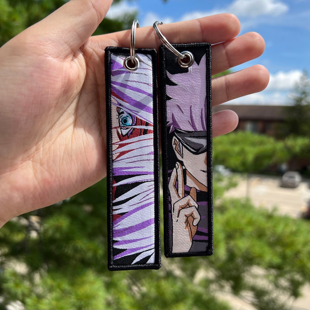 Anime Embroidered Keychain - Etsy
