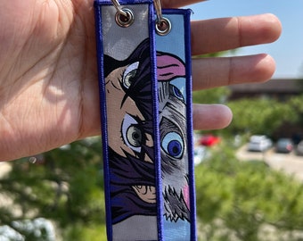Anime Embroidered Jet Tag Keychain - Etsy
