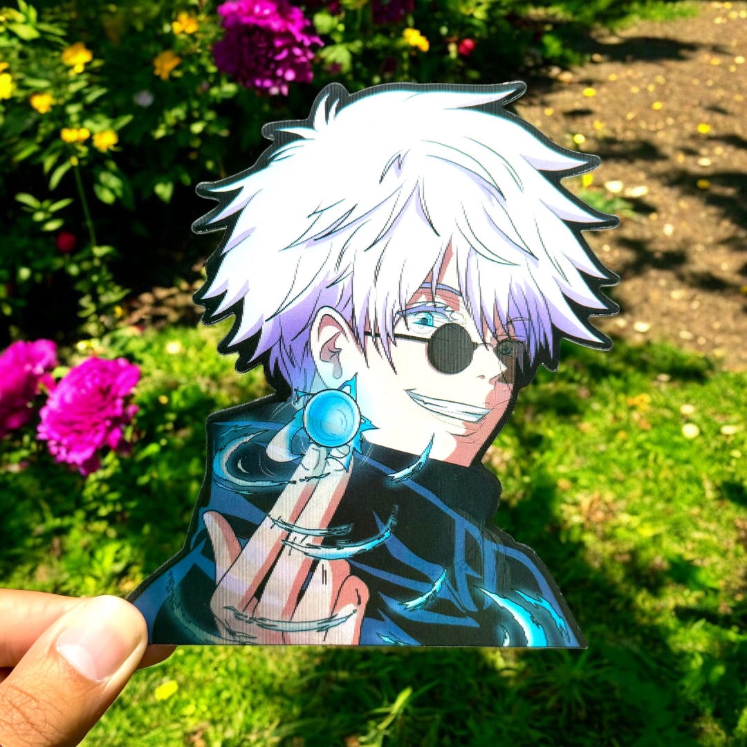 Gojo Motion Sticker Weatherproof/uv Resistant Anime Decal - Etsy