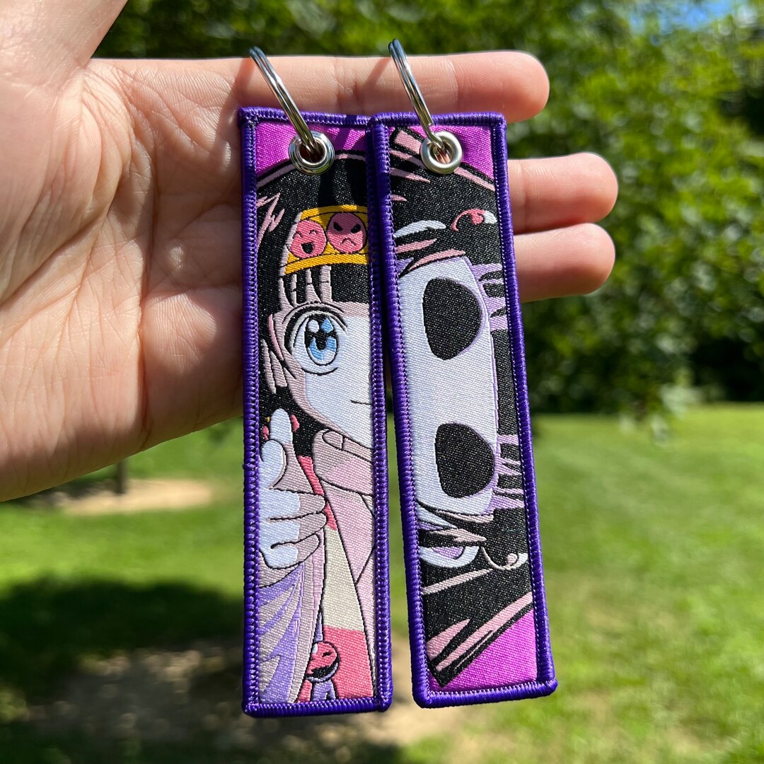 Anime Embroidered Keychain Jet Tag for Otaku Fans, Kawaii Gift, Bag ...