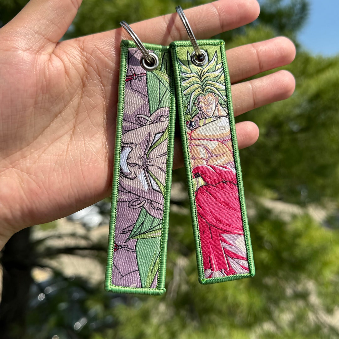 Anime Embroidered Jet Tag Keychain - Etsy