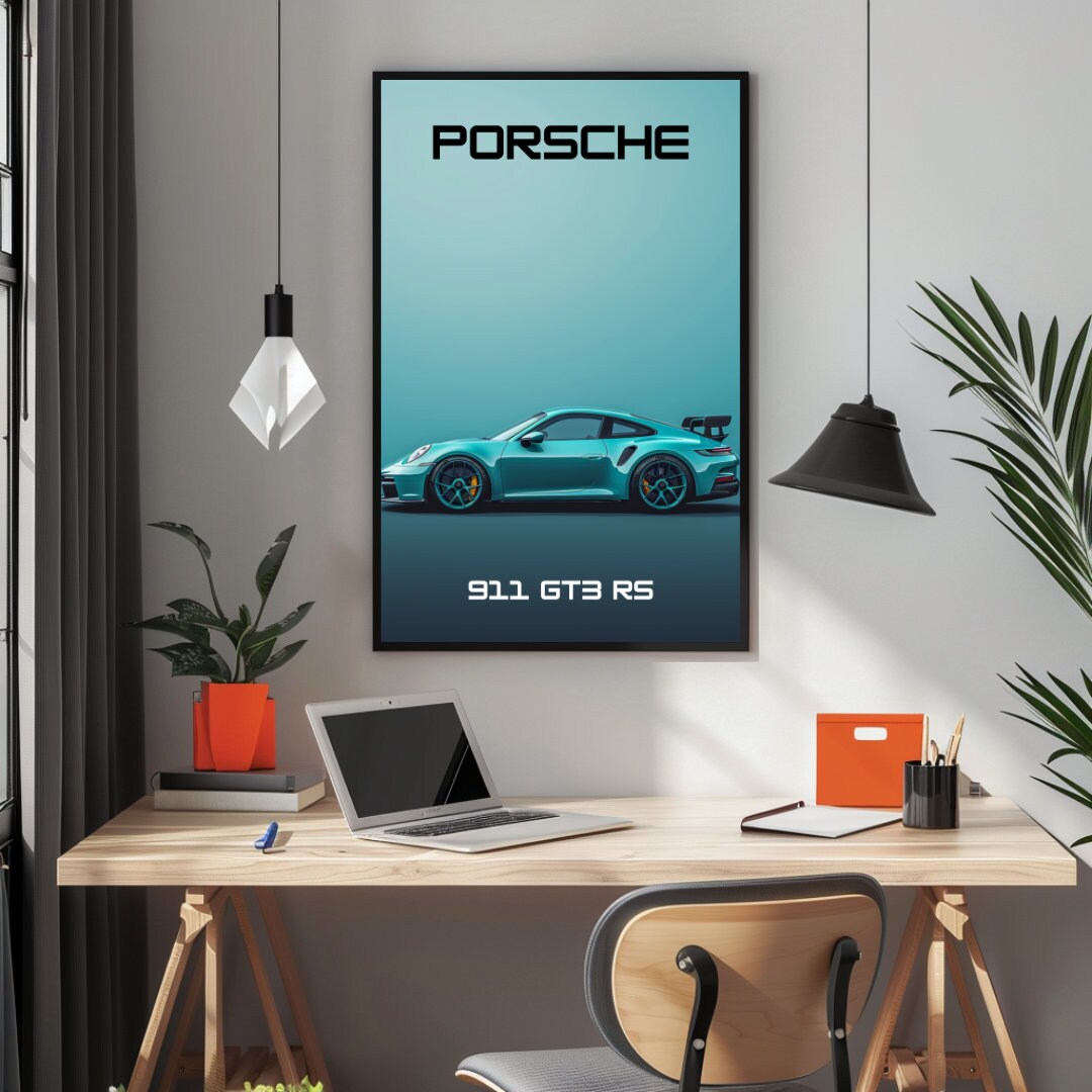 Porsche 911 GT3 RS Print Poster, Digital File, Wall Art, Bedroom Poster ...