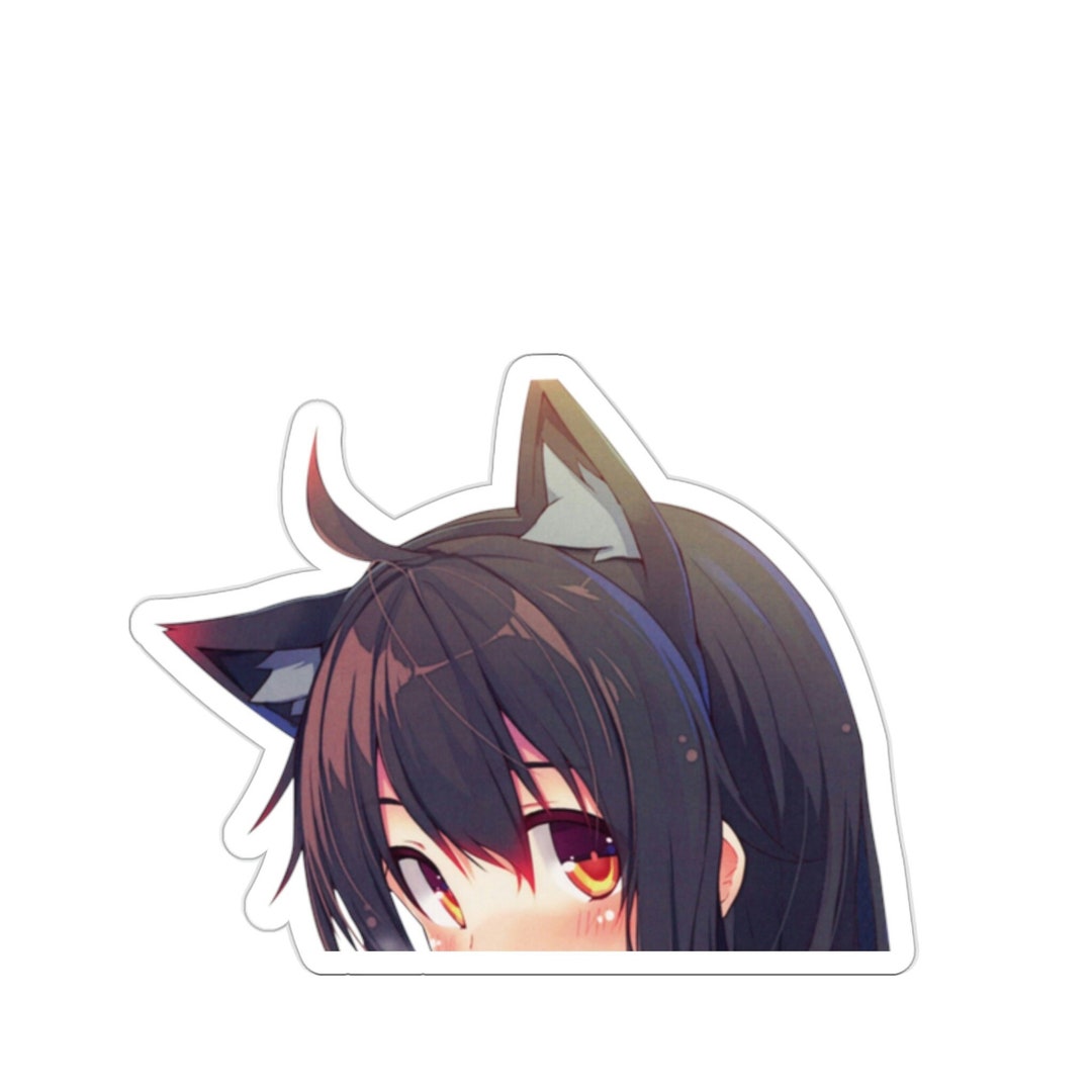 Peeker Waifu Vinyl Car Sticker Cute Anime Girl Bumper Window Laptop ...