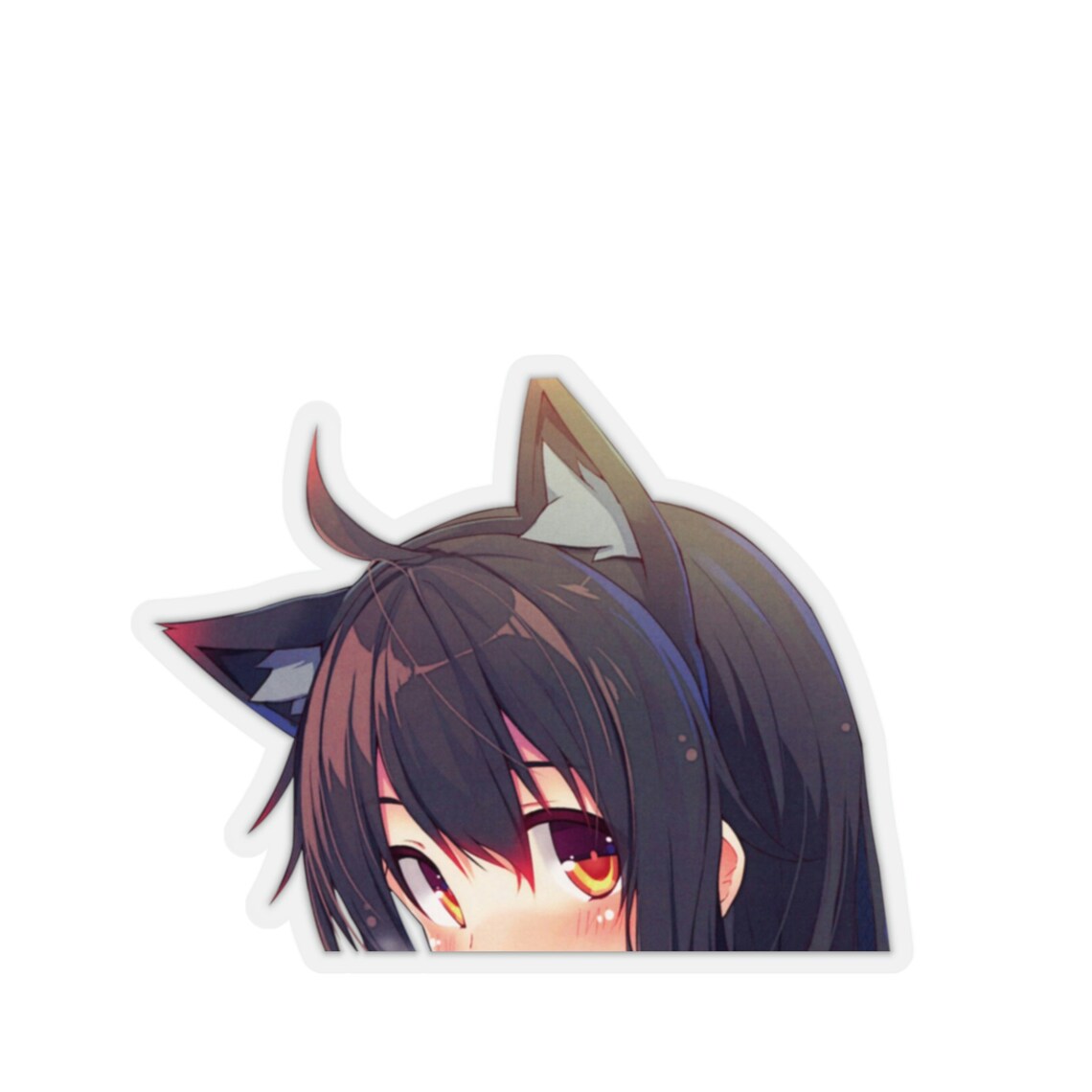 Peeker Waifu Vinyl Car Sticker Cute Anime Girl Bumper Window Laptop ...