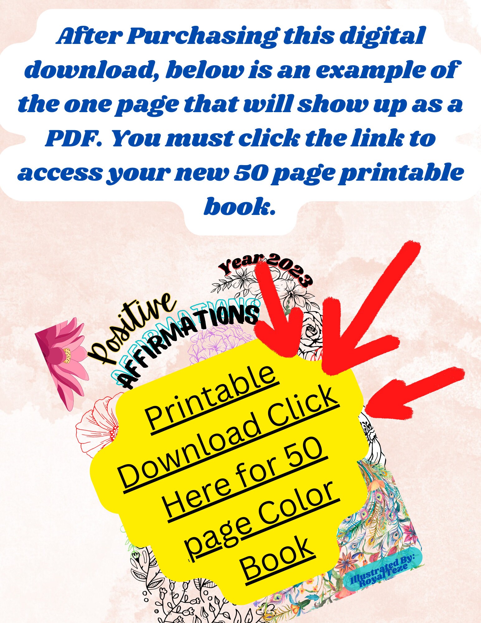 50 Positive Affirmation Coloring Pages for Adults, Mental Health and ...