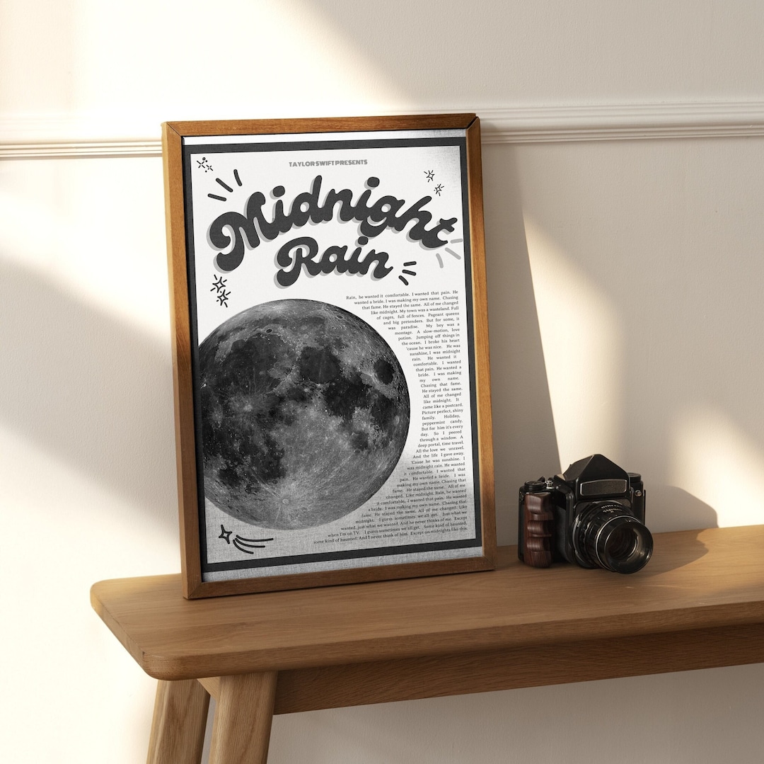 Taylor Swift, Midnight Rain, Midnight, Eras Tour Merch, Wall Print ...
