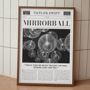Taylor Swift Mirrorball Wall Print Wall Art Dorm Room Decor - Etsy