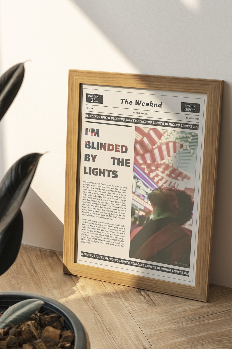 The Weeknd, Blinding Lights, After Hours, (ALL 3 Designs Included) Wall ...