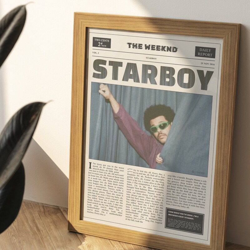 The Weeknd Wall Art - Etsy