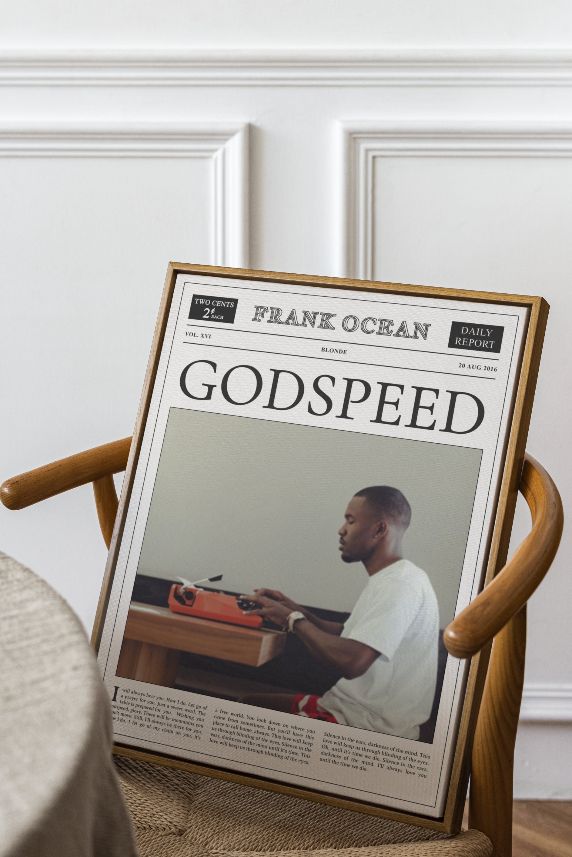 Frank Ocean Godspeed Blonde Wall Print Wall Art Dorm Room - Etsy