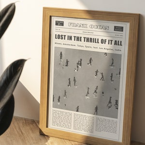 Frank Ocean, Lost, Channel ORANGE, Wall Print, Wall Art, Dorm Room ...