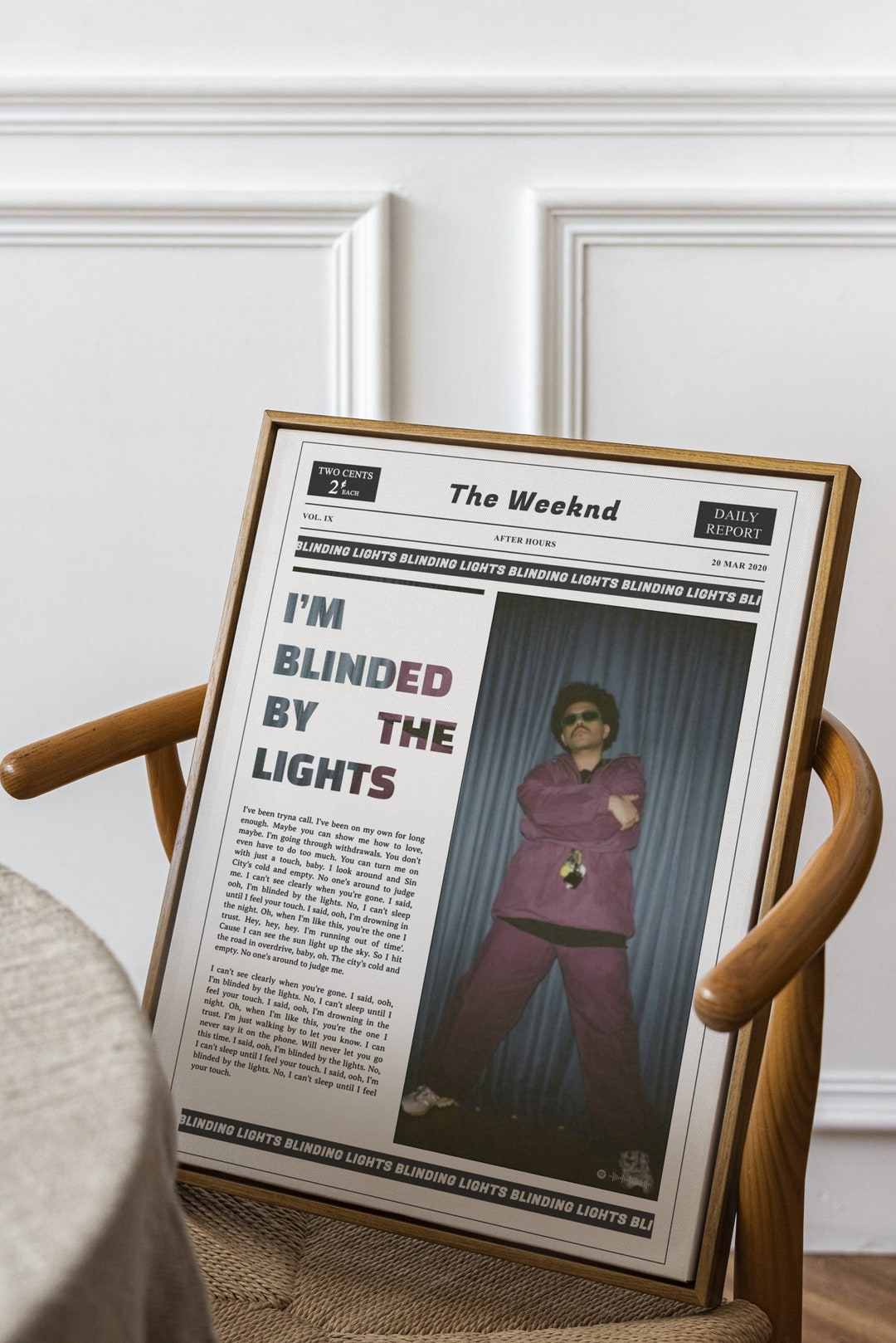 The Weeknd, Blinding Lights, After Hours, (ALL 3 Designs Included) Wall ...