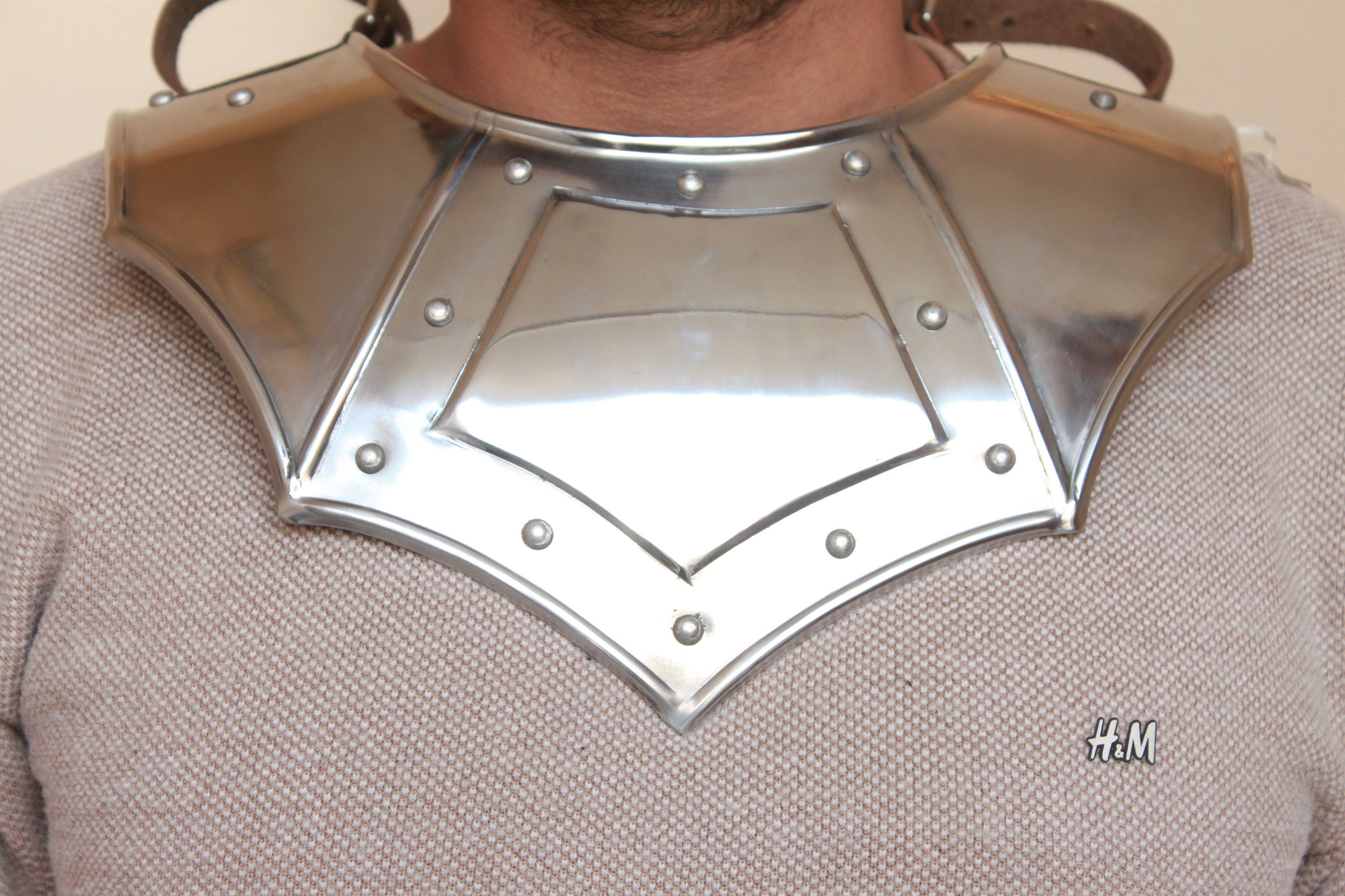 HANDMADE LARP Steel Knight Neck Gorget Armor - Etsy