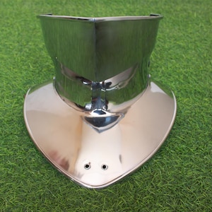 HANDMADE Steel Knight Gorget With Bevor Reenactment Silver - Etsy