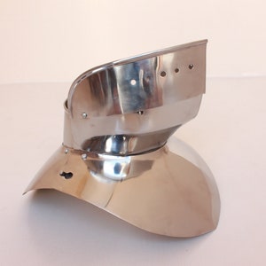 HANDMADE Steel Knight Gorget With Bevor Reenactment Silver - Etsy