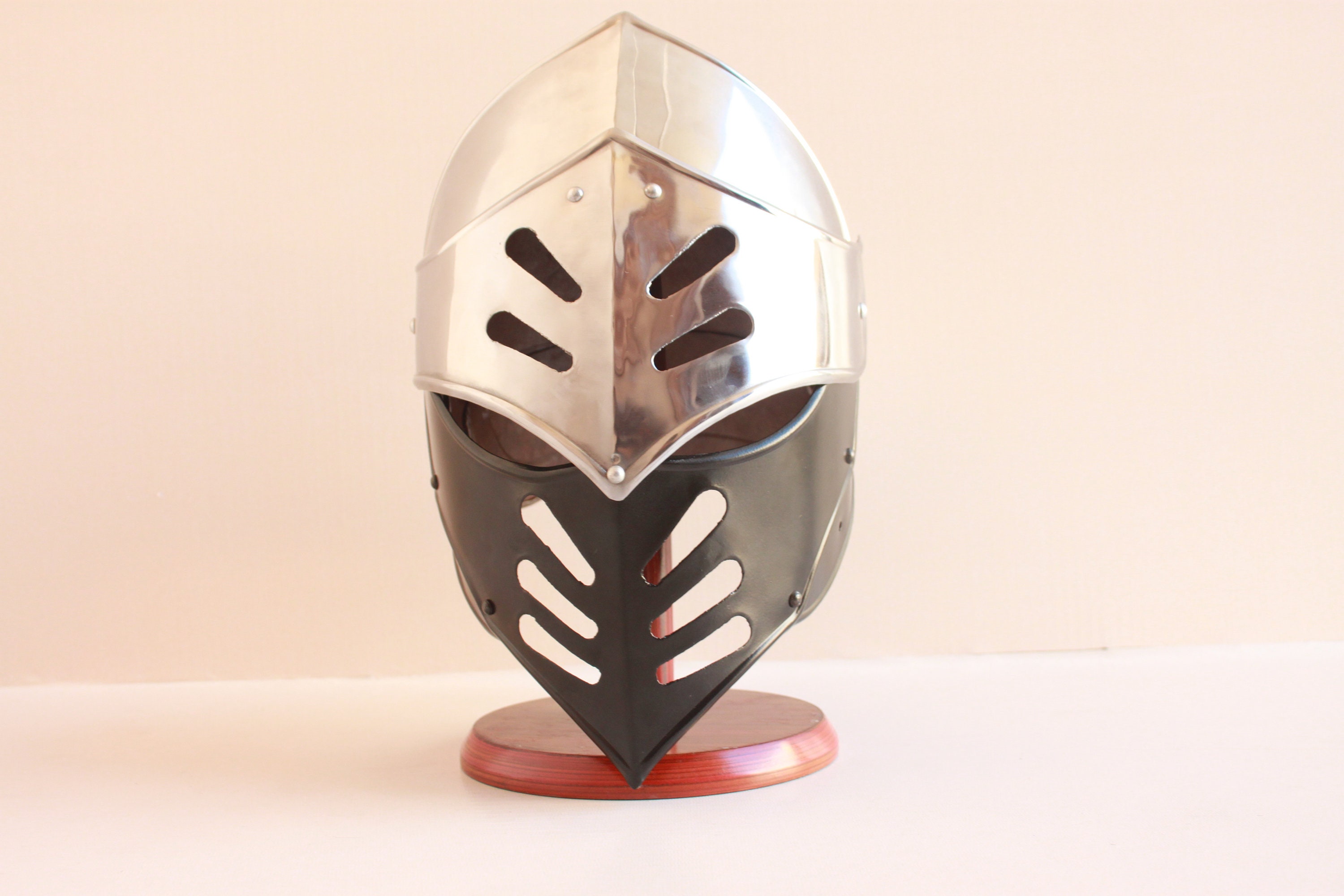 HANDMADE Steel Helmet Gothic Face Guard Costume - Etsy