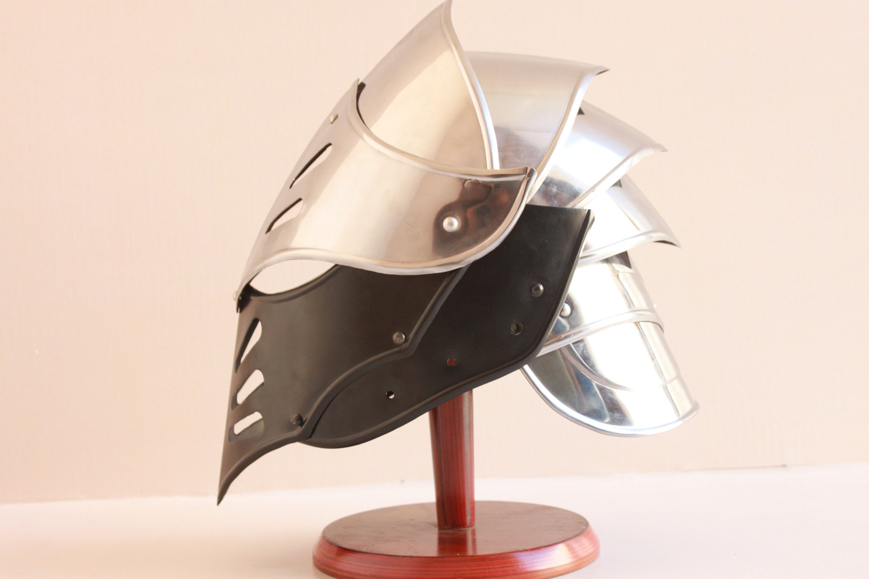 HANDMADE Steel Helmet Gothic Face Guard Costume - Etsy