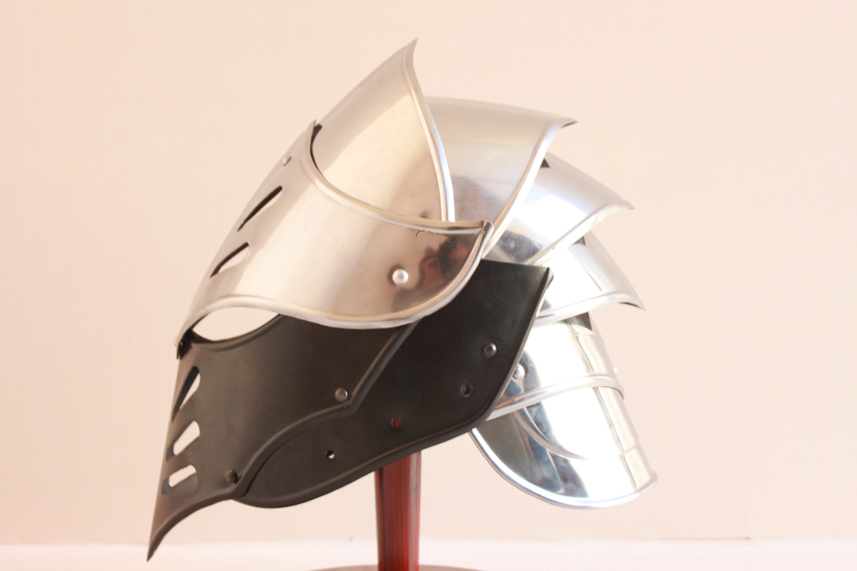 HANDMADE Steel Helmet Gothic Face Guard Costume - Etsy