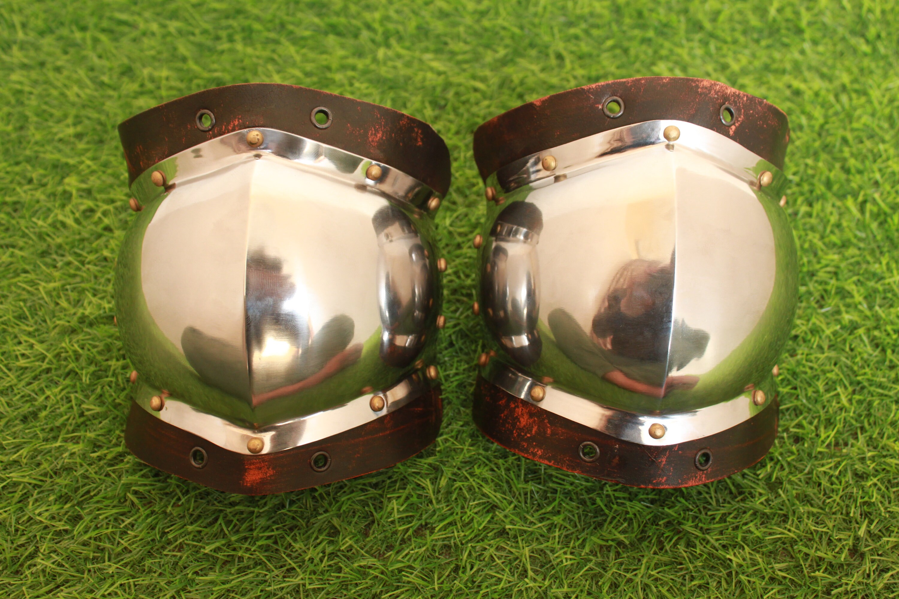 HANDMADE Medieval Knight SCA Knee Cops Reenactment - Etsy