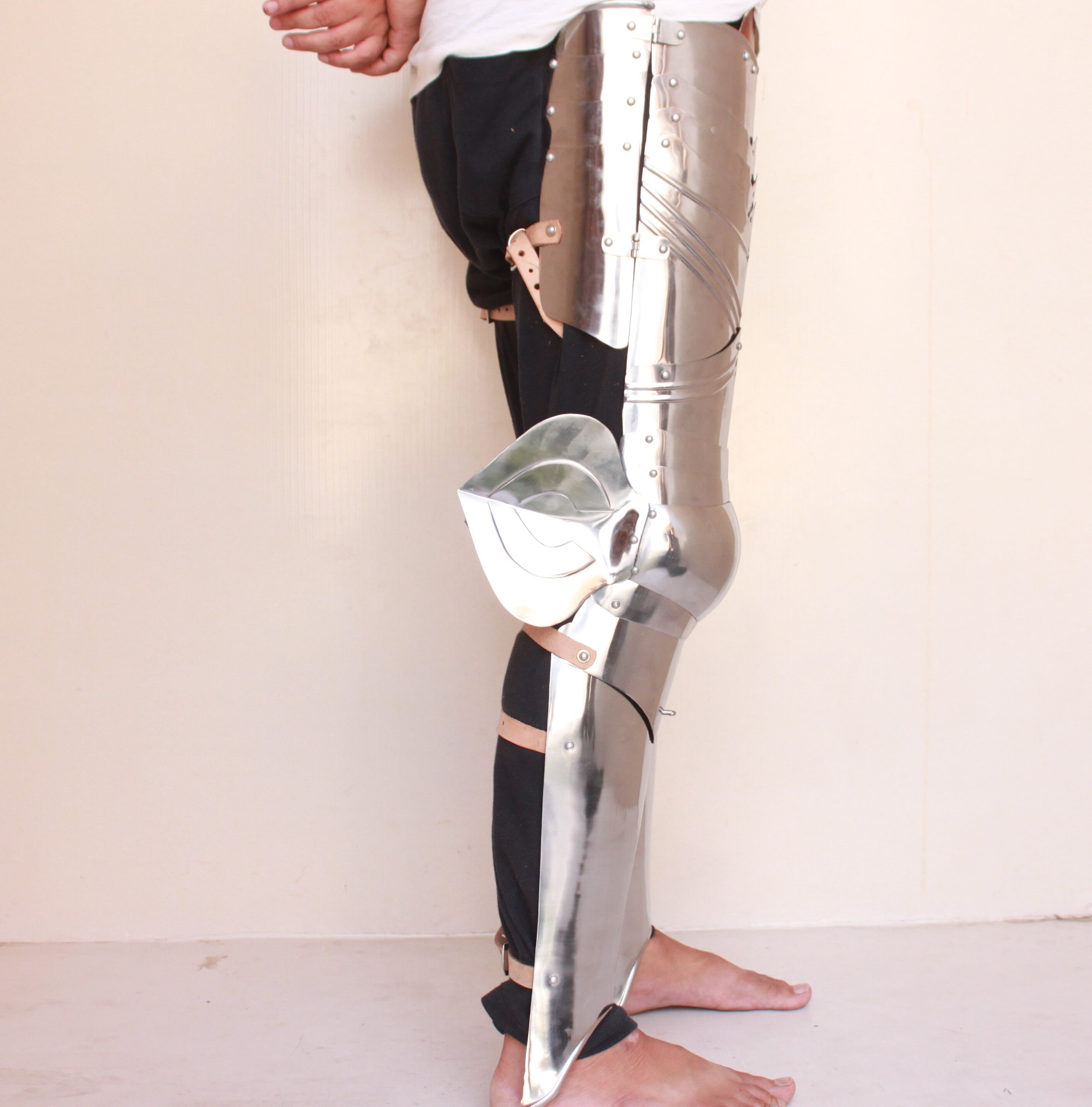 HANDMADE Medieval LARP SCA Full Leg Guard Armor Costume - Etsy