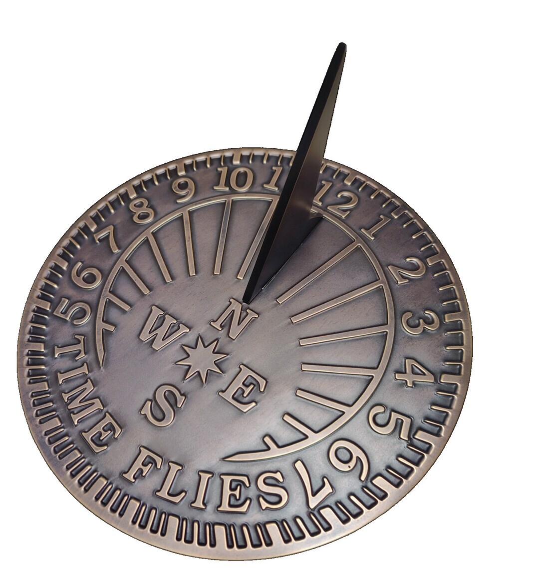 HANDMADE Number Sundial, Cast Iron With Verdigris Sundial for Garden ...