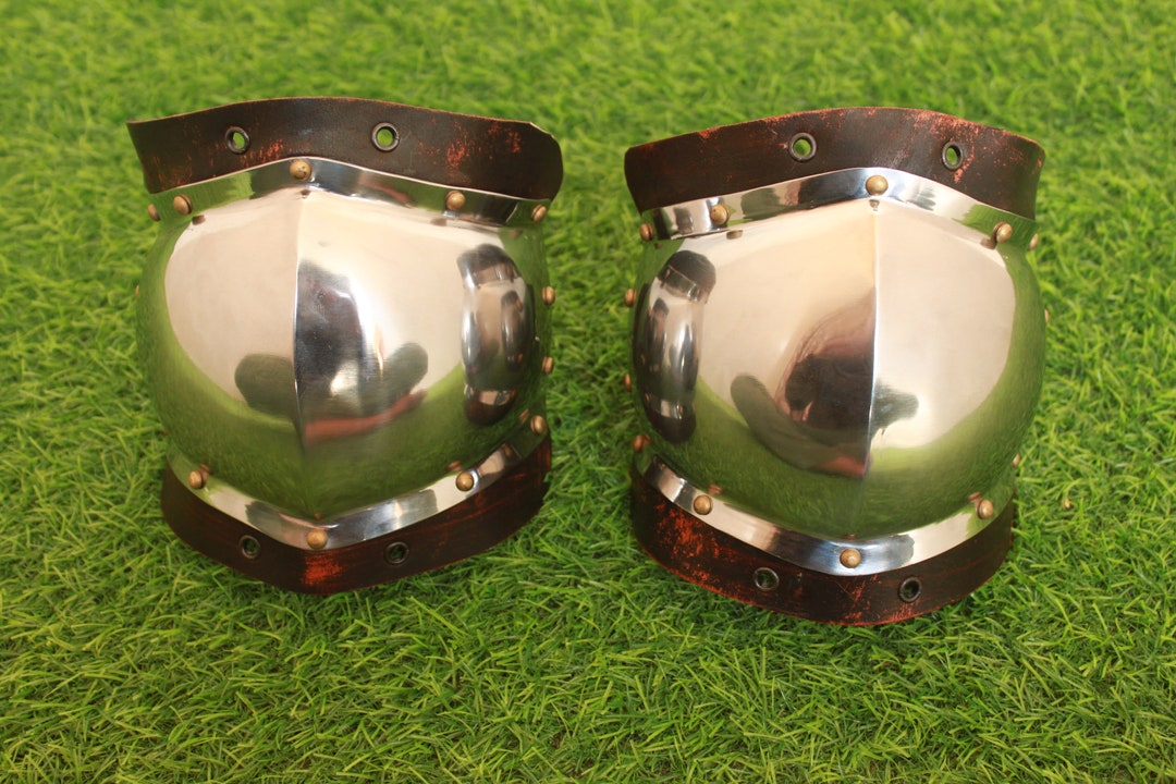 HANDMADE Medieval Knight SCA Knee Cops Reenactment - Etsy