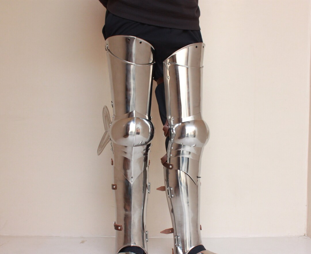 HANDMADE Steel Full Leg Guard Medieval Leg Protect Armor - Etsy