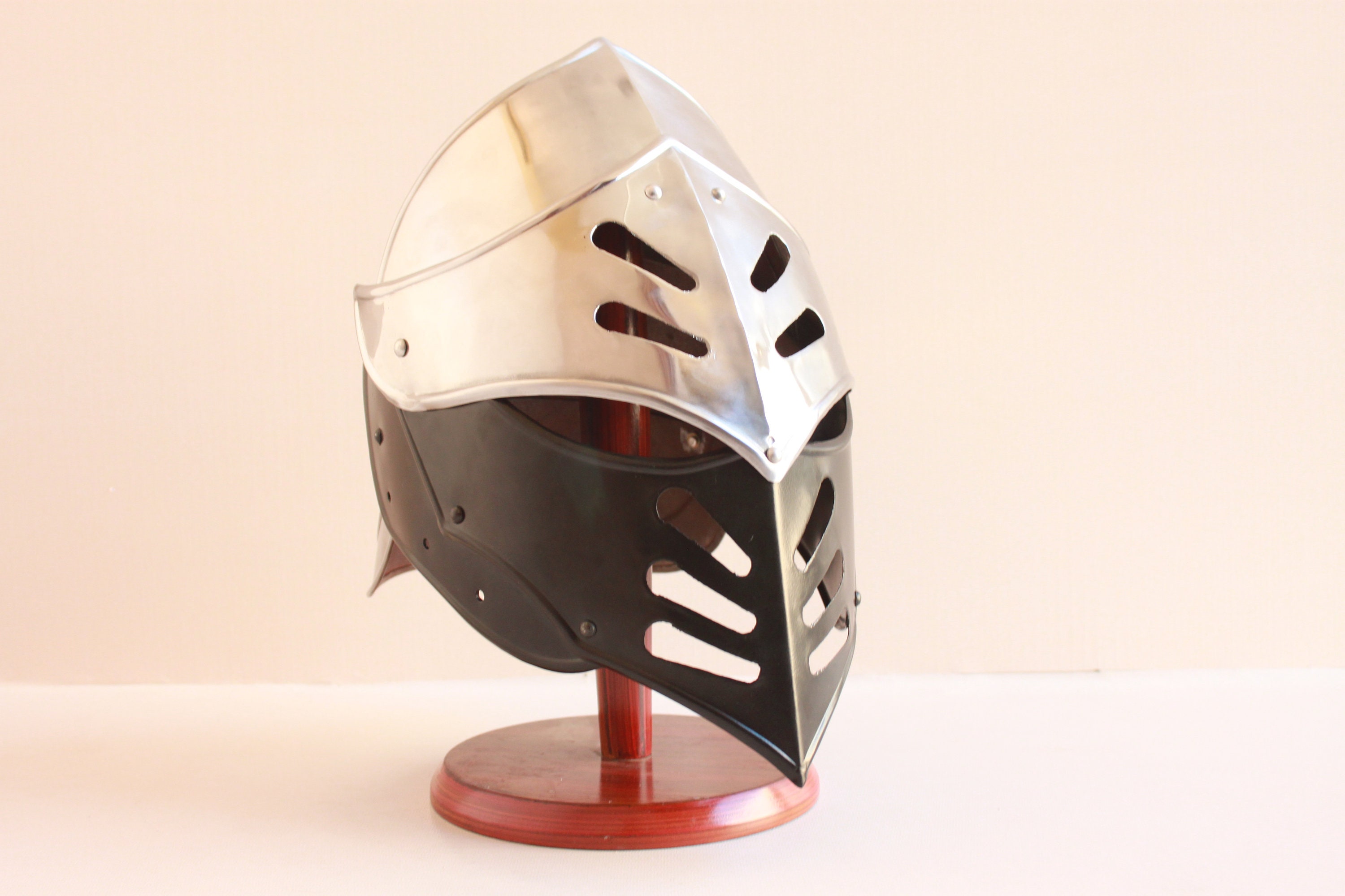 HANDMADE Steel Helmet Gothic Face Guard Costume - Etsy