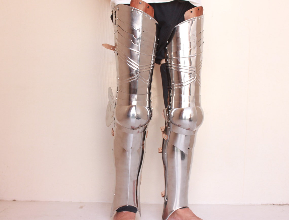 HANDMADE Medieval LARP SCA Full Leg Guard Armor Costume - Etsy