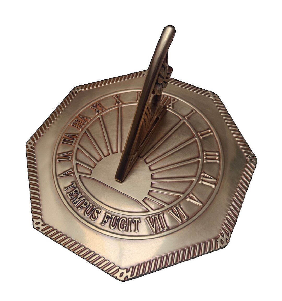 HANDMADE Tempus Fugit Brass Sundial Gift 10'' - Etsy