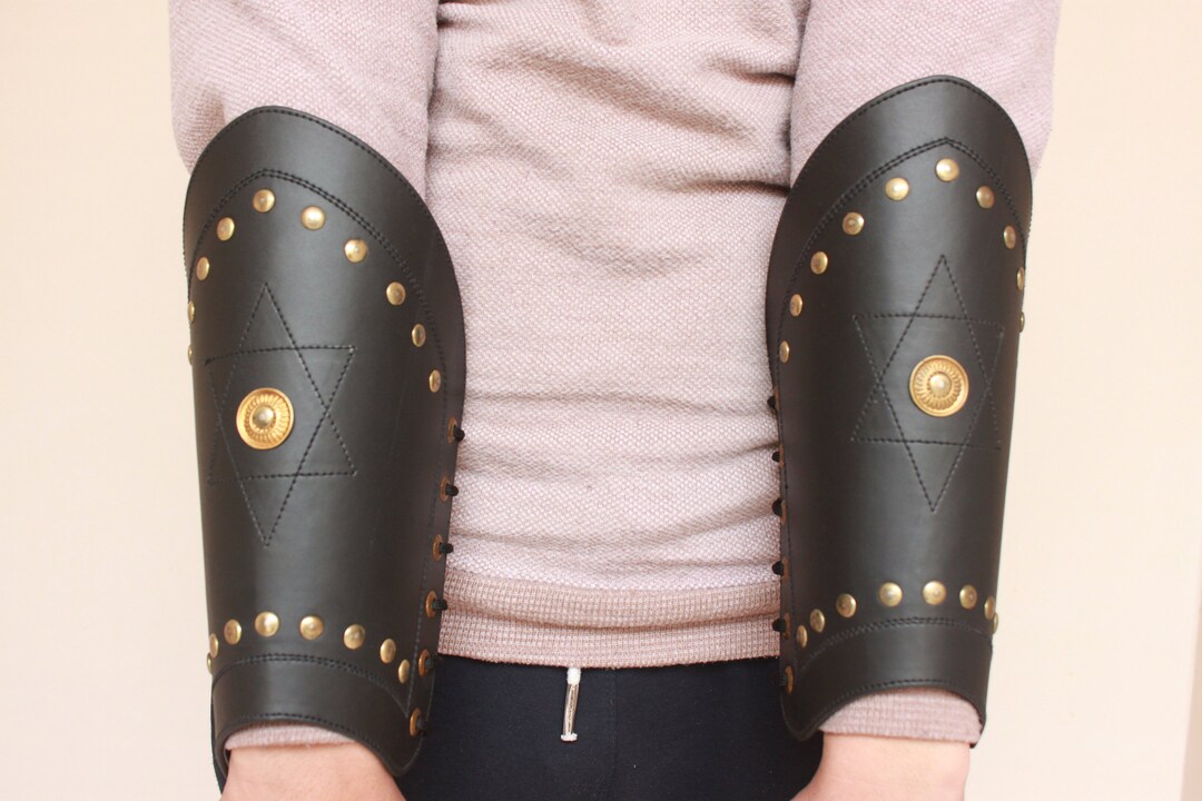 HANDMADE PU Leather Combat SCA Arm Bracers - Etsy