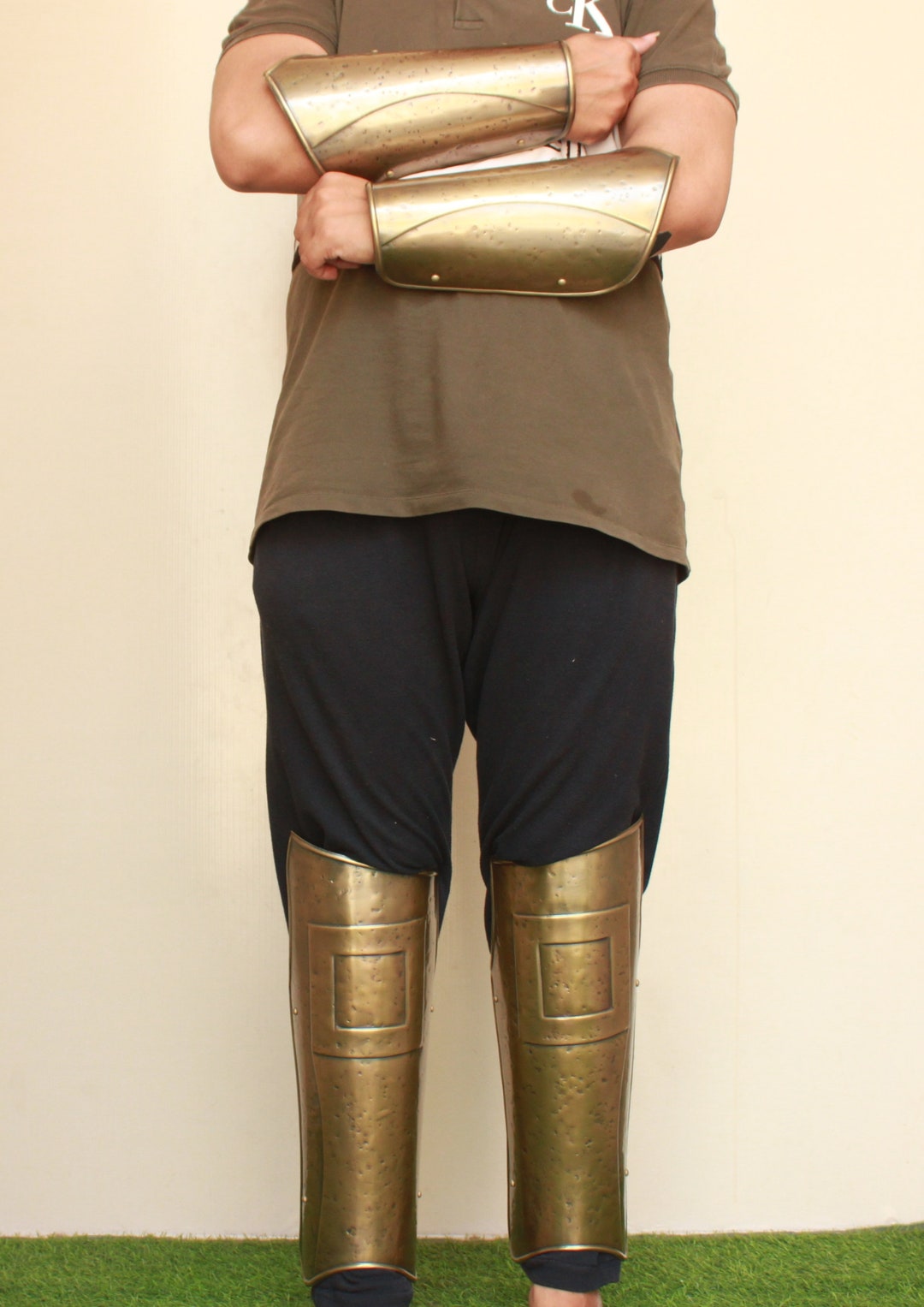 HANDMADE Medieval Steel LARP SCA Greaves With Bracers Reenactment - Etsy