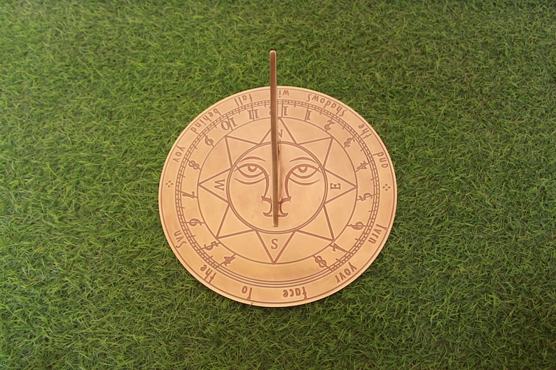 HANDMADE Number Brass Sundial for Garden Ornaments 10'' - Etsy