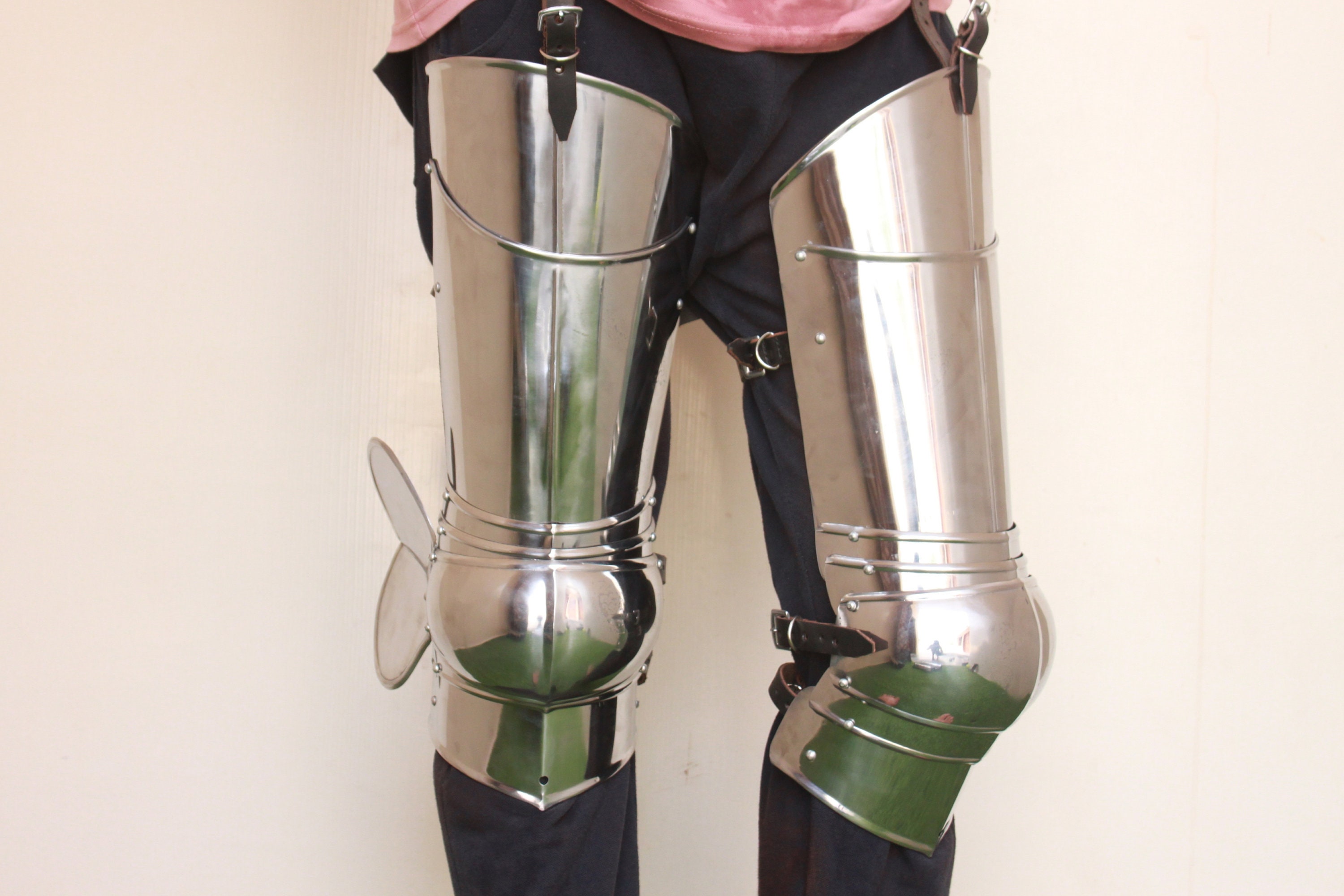HANDMADE Full Leg Guard Steel Knight Knee Protect Armor Costume - Etsy