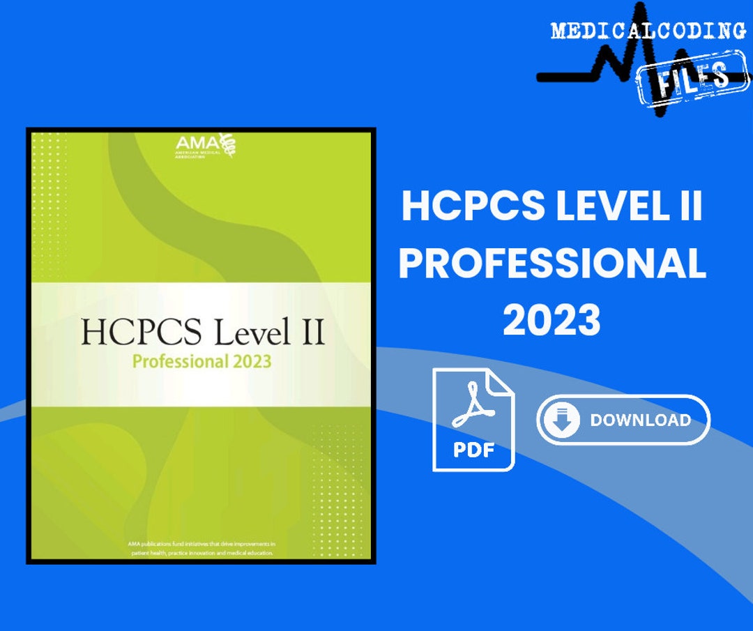 HCPCS Level II 2023 Pdf Ebook - Etsy