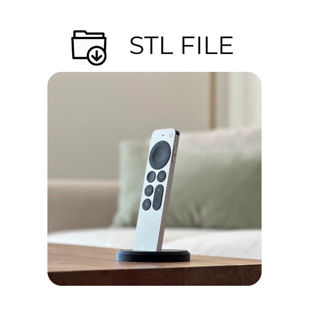 3D Printable Stone Flat Apple TV Siri Remote Stand (STL File - Not ...