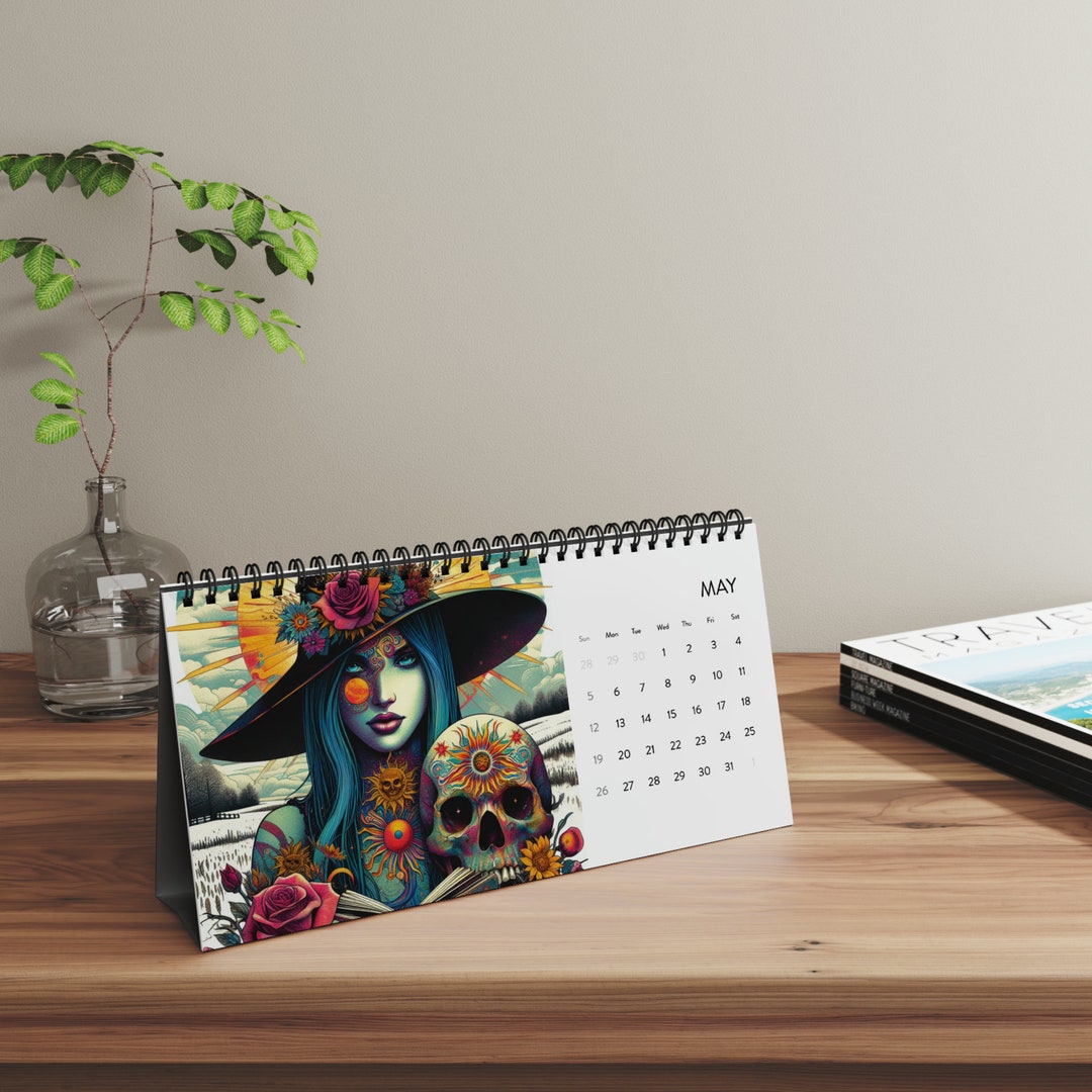 Desktop Calendar, 2024, Witch Calendar, Dark Cottagecore Decor ...