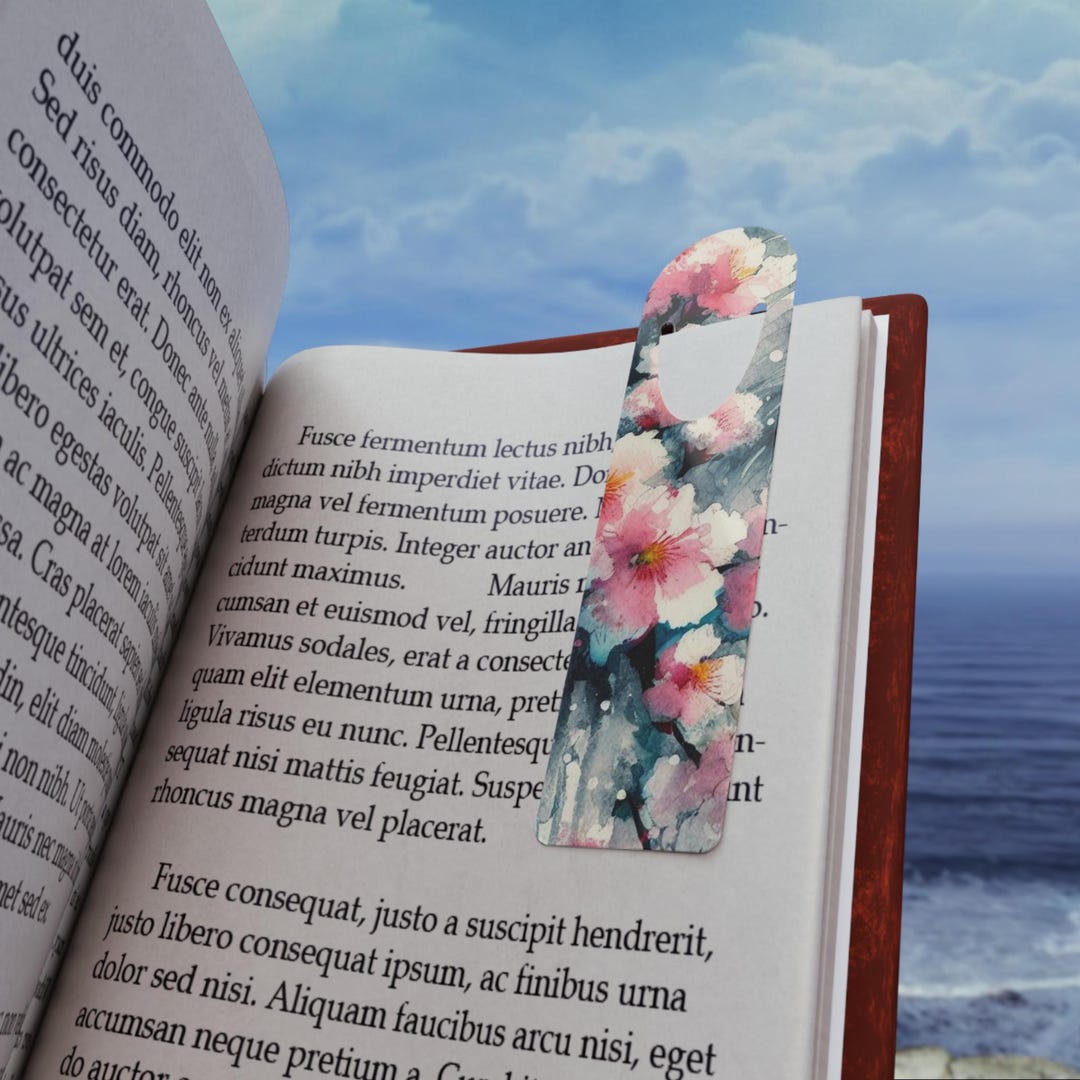 Pink Watercolor Bookmark, Custom Journaling Companion, Cute Book Lover ...