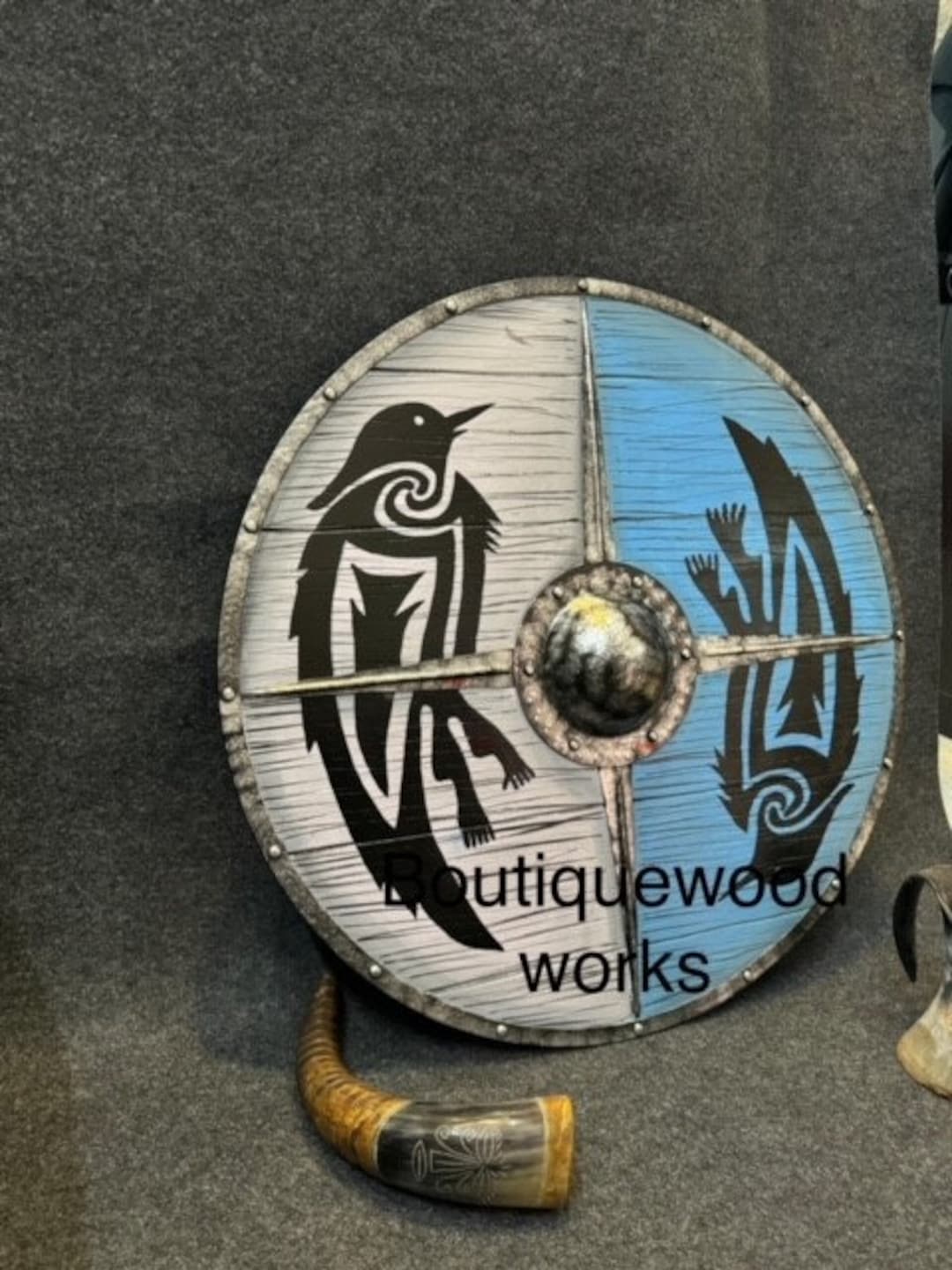 Medieval Raven Valhalla Viking Shield, RAGNAR, Viking Gift, Battle ...