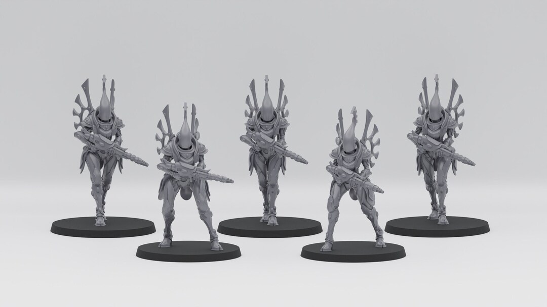 Space Elf Bone Wraiths (5) / Proxies / Wargames / 32mm - Etsy