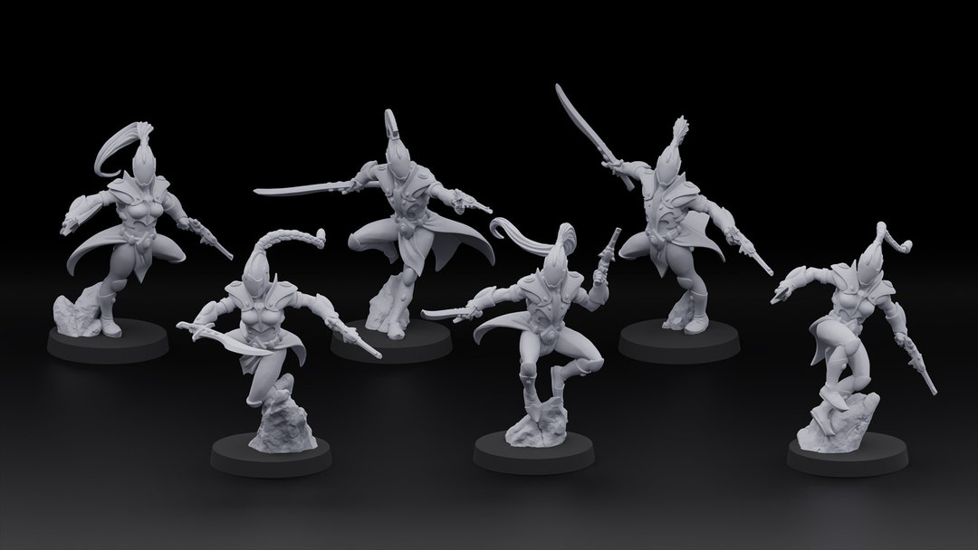 Space Elf Battle Dancers / Proxies / 32mm / Wargaming - Etsy
