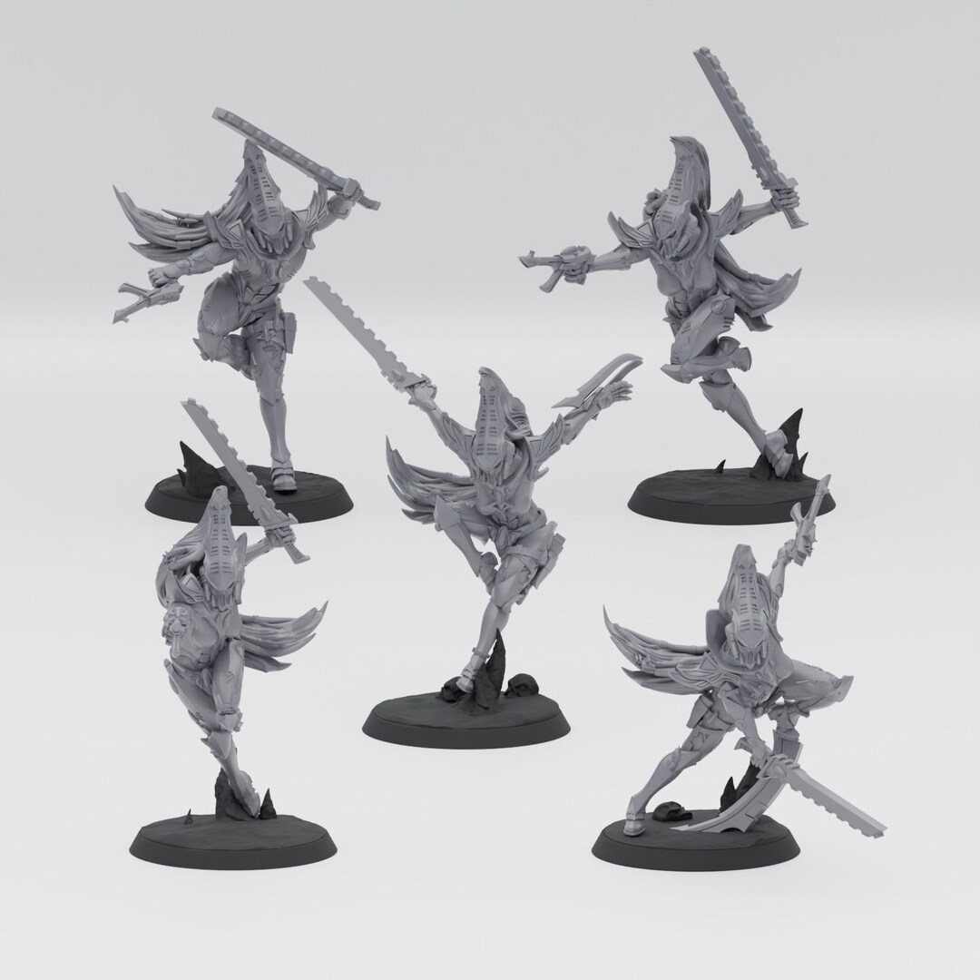 5x Space Elves Stingers, 32mm Tabletop Miniatures, 16K Resin - Etsy