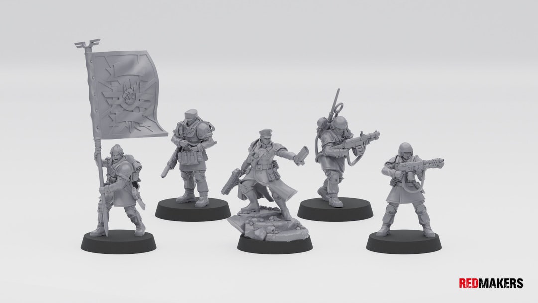 Imperium Female Command Unit (5) / Proxies / 28mm / Modular - Etsy