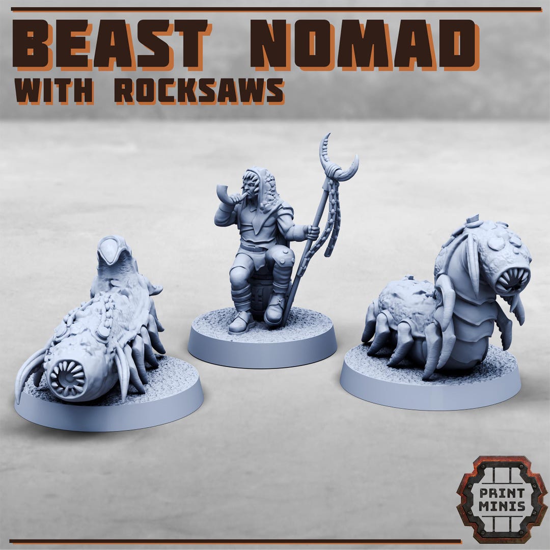 Hive City - Beast Nomad With Rocksaws / Proxies / Wargames / 28mm - Etsy