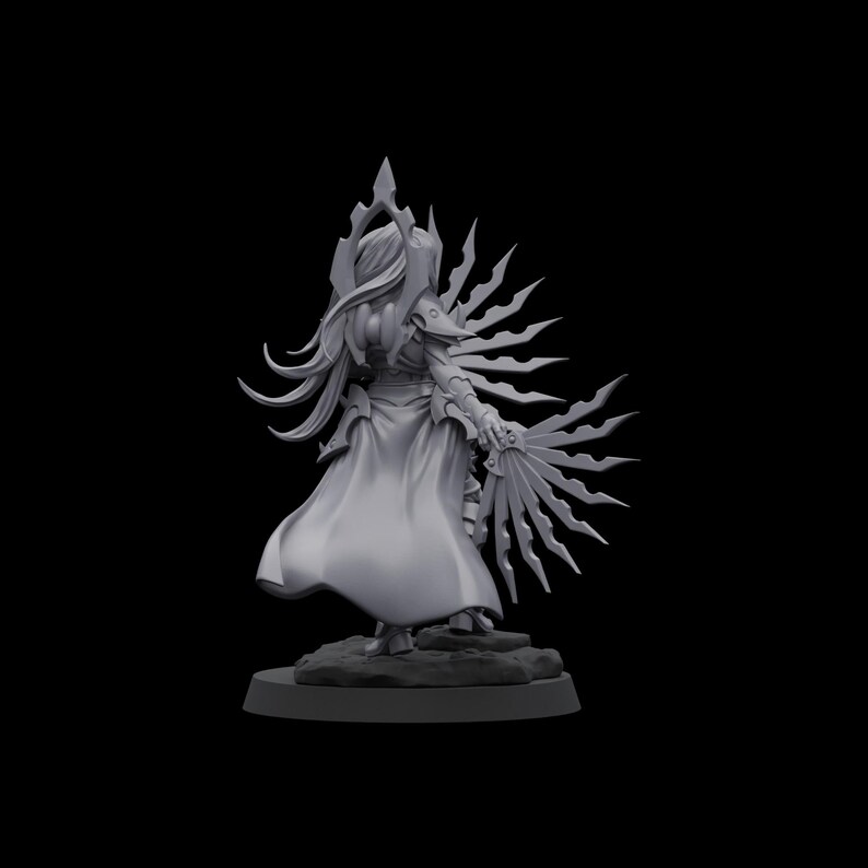 Space Dark Elves Dark Princess, 32mm Tabletop Miniatures, 16K Resin - Etsy